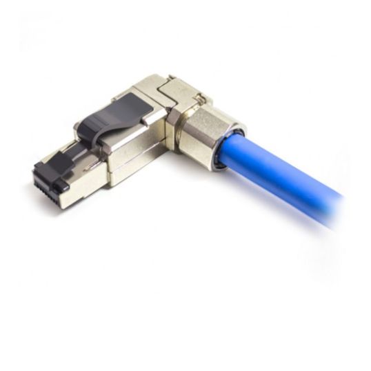 RJ45 Cat6A Shielded Angled Industrial Field Connector | Go Electrical