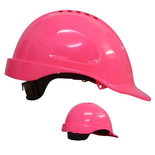 Maxisafe Hard Hat Flouro Yellow Vented Long Peak Sliplock Harness ABS ...