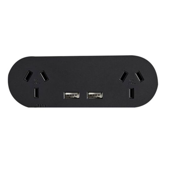 Zetr 13 Series Double Power Point Flush Mount w/Dual USB-A 10A 250V ...